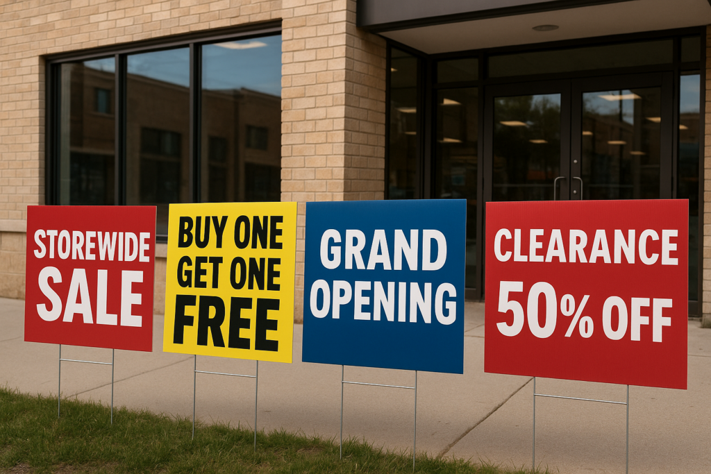 Top 9 Yard Sign Sales Messages for Explosive Brick & Mortar Promotions ...