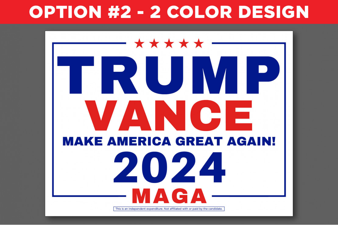 Cheap Custom Printed Trump Vance Presidential Election Campaign Yard ...