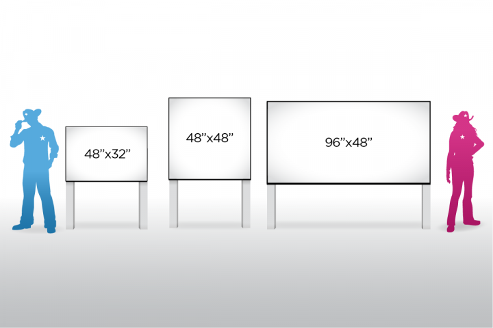 Custom 8 mm White Corrugated Plastic Thick Yard Signs