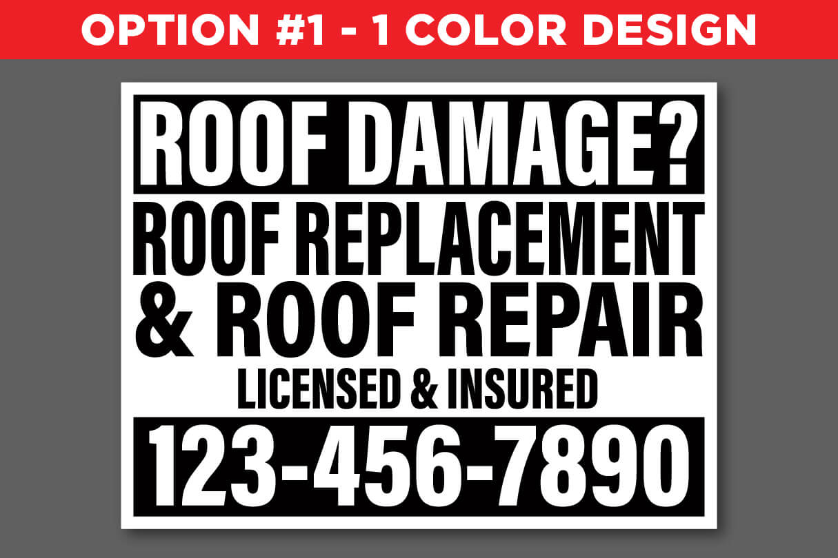 Roofing Company Yard Signs| Best Price